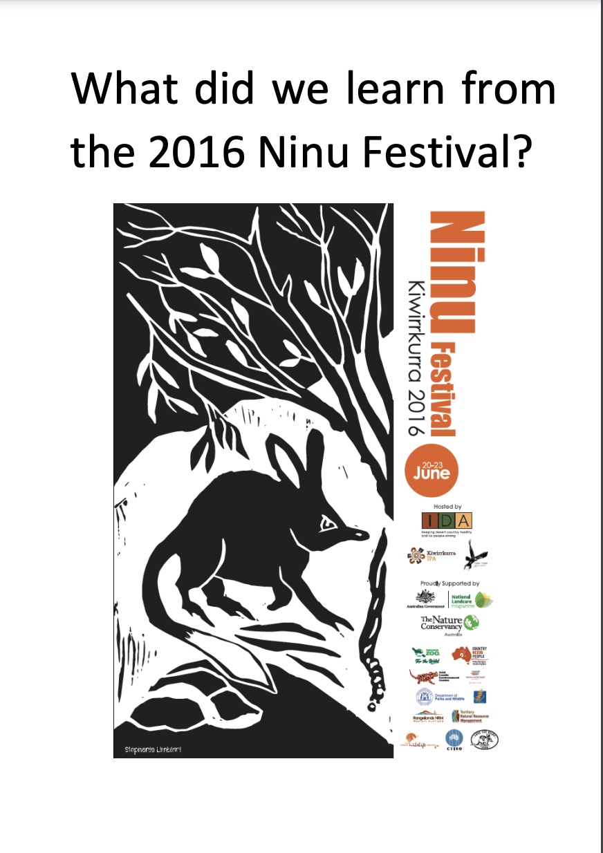 What did we learn from the 2016 Ninu Festival? - Save The Bilby Fund